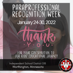 Paraprofessional Recognition Week - Independent School District 518