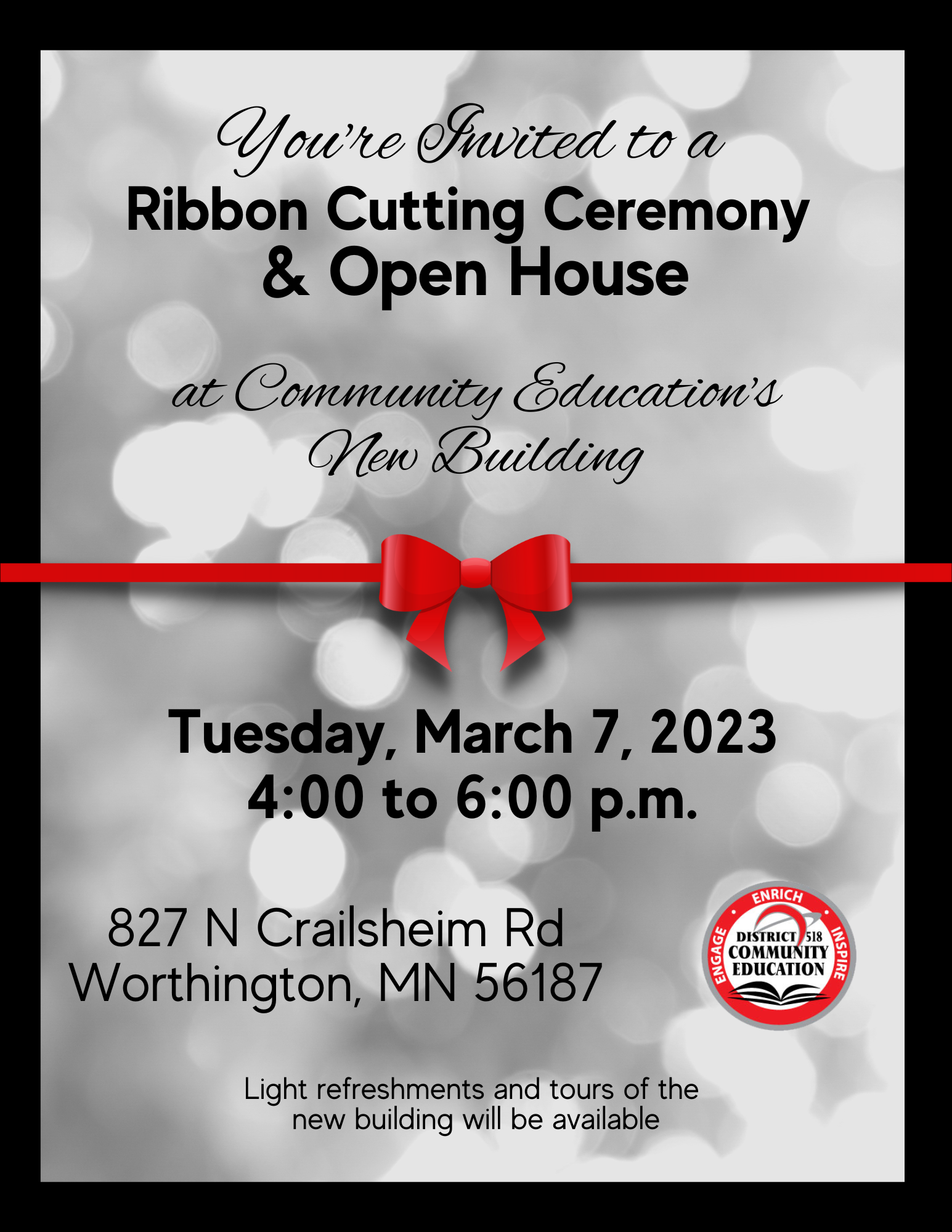 Community Education Ribbon Cutting & Open House - Independent School ...