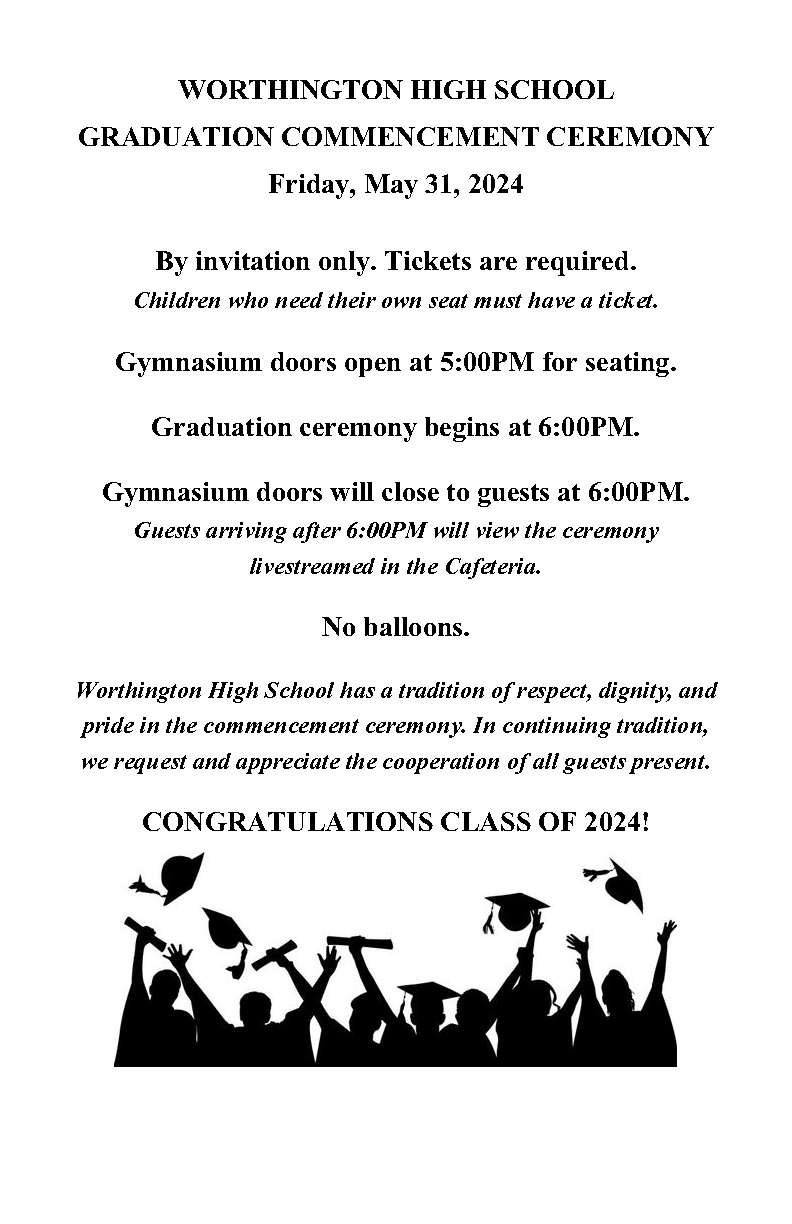 WHS Commencement Information - Independent School District 518