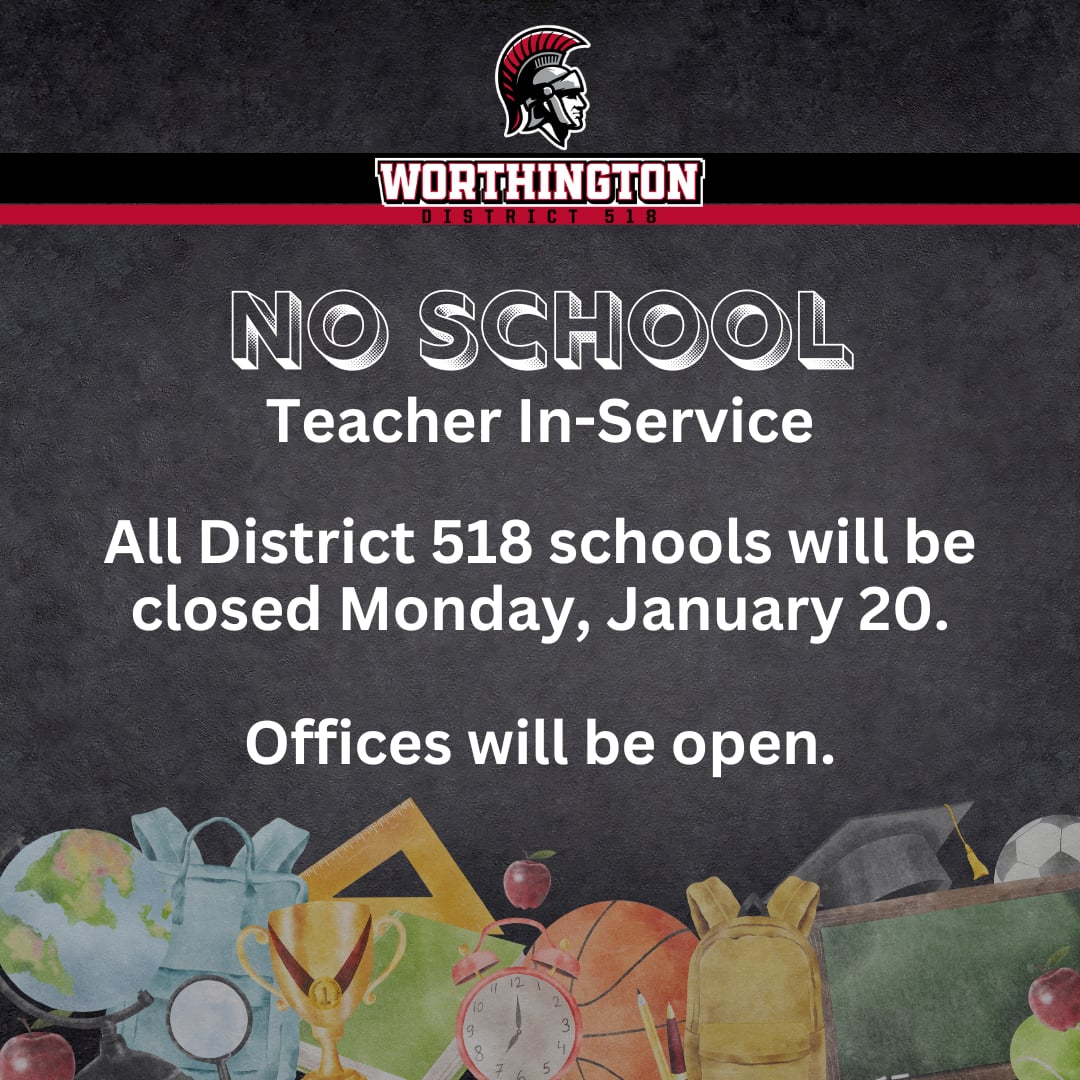 No School – Monday, January 20 - Independent School District 518